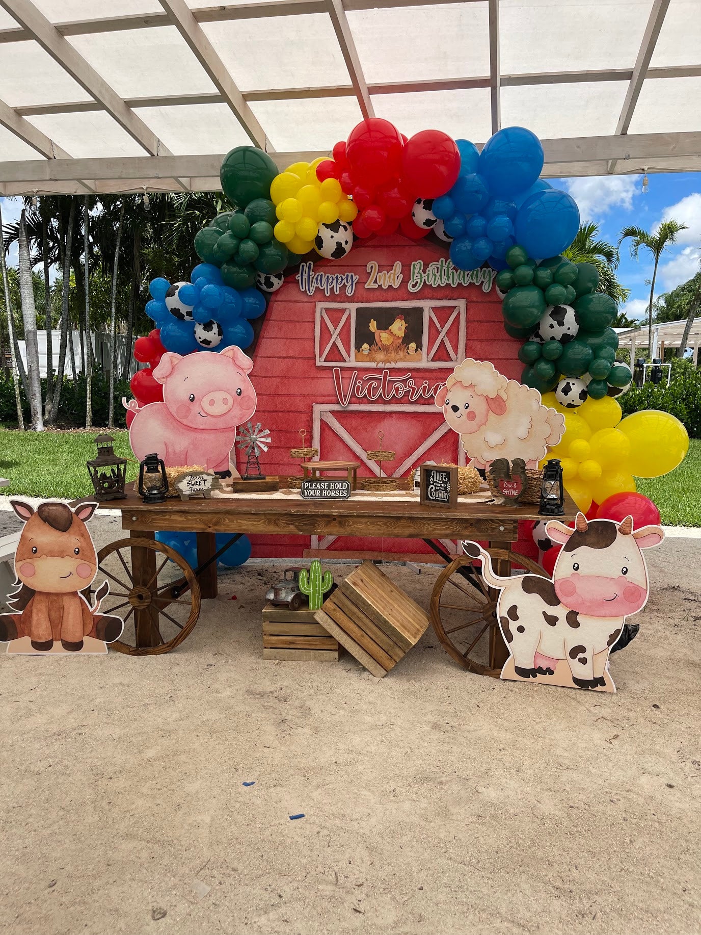 barn background for party